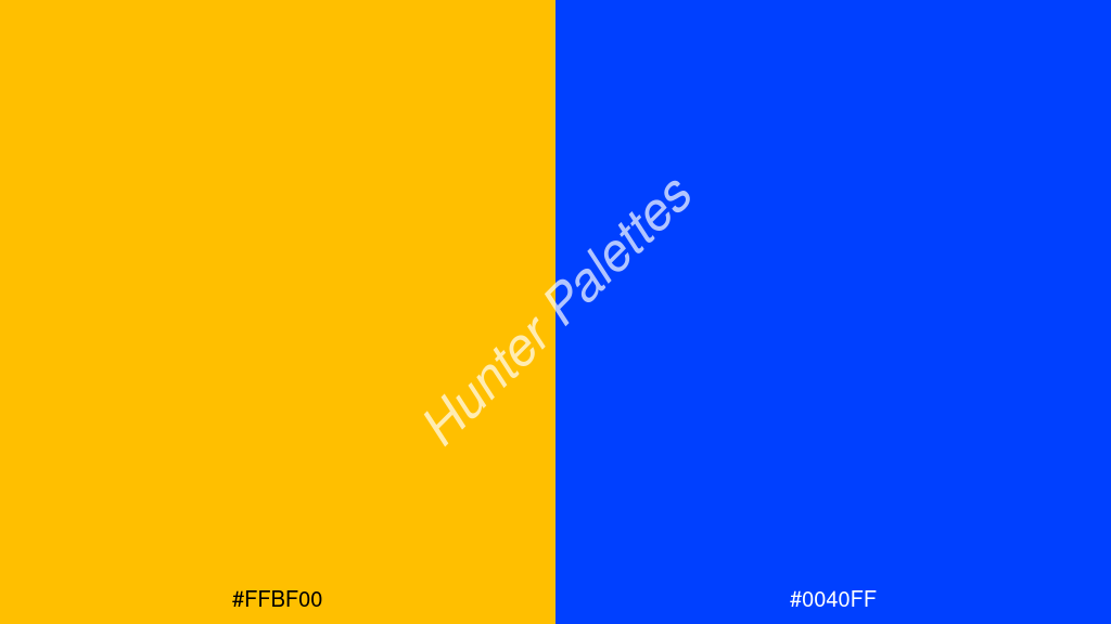 31 borostyán színpaletta + sémák 《#ffbf00