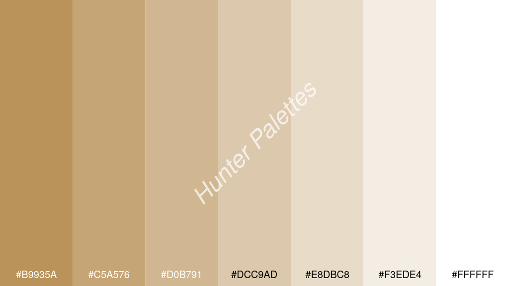 36 okker színpaletta + sémák 《#b9935a